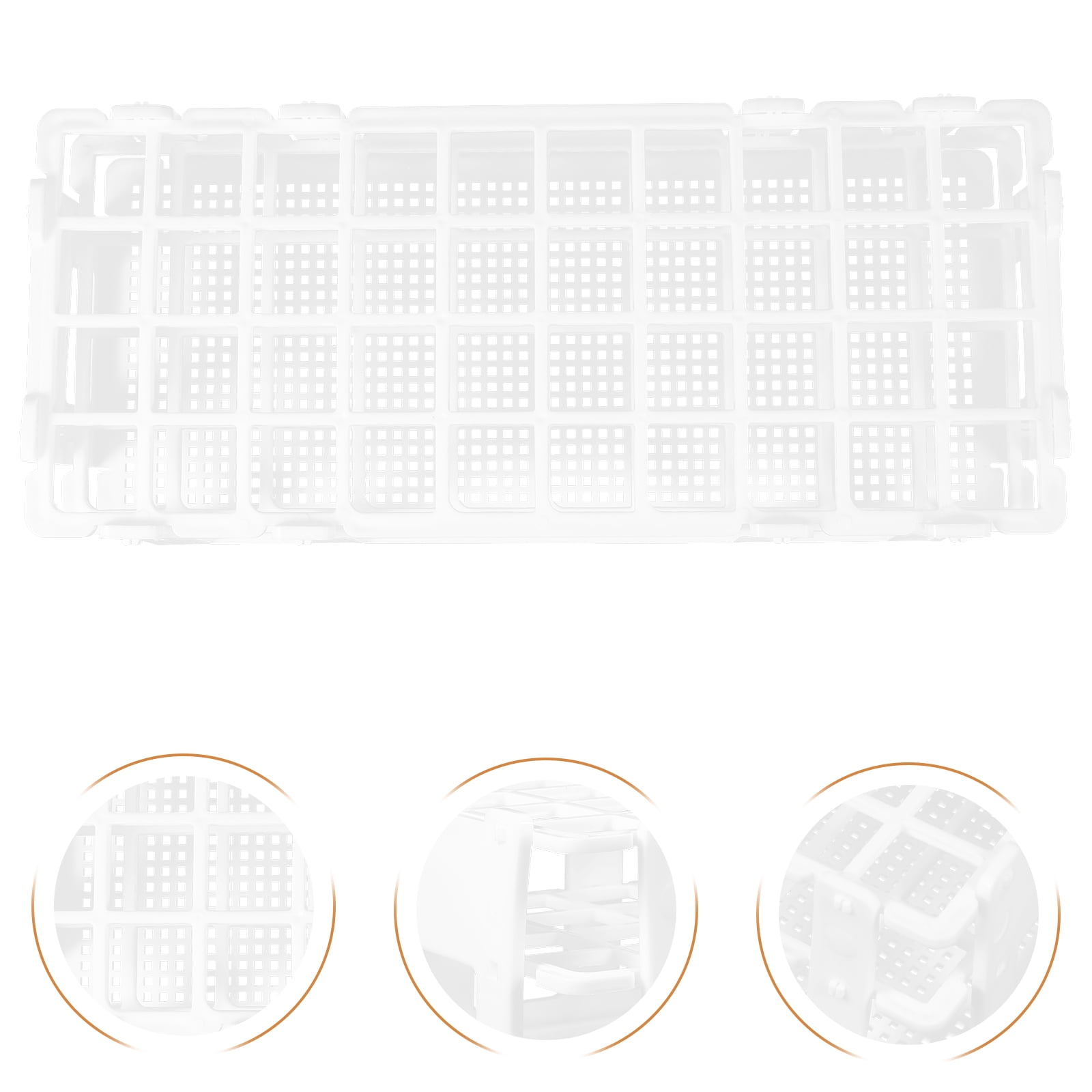 HOMEMAXS White PP Test Tube Clamp with 40 Holes for Storage Suitable ...
