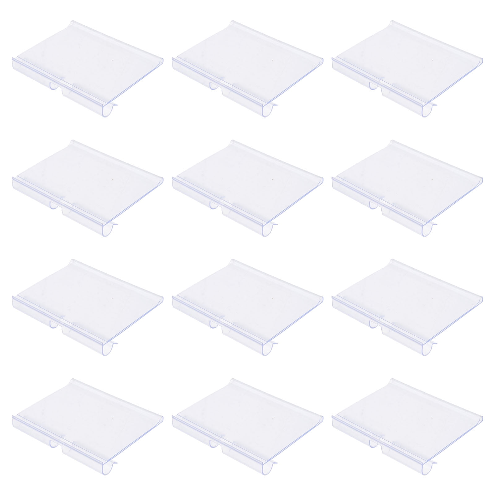 HOMEMAXS White PVC Price Card Sign Holder with Elastic Clips for ...