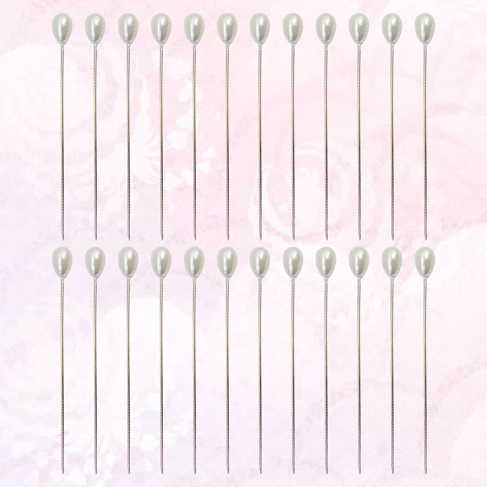HOMEMAXS White Pearl Head Corsages Pins for Wedding Bouquet Crafting ...