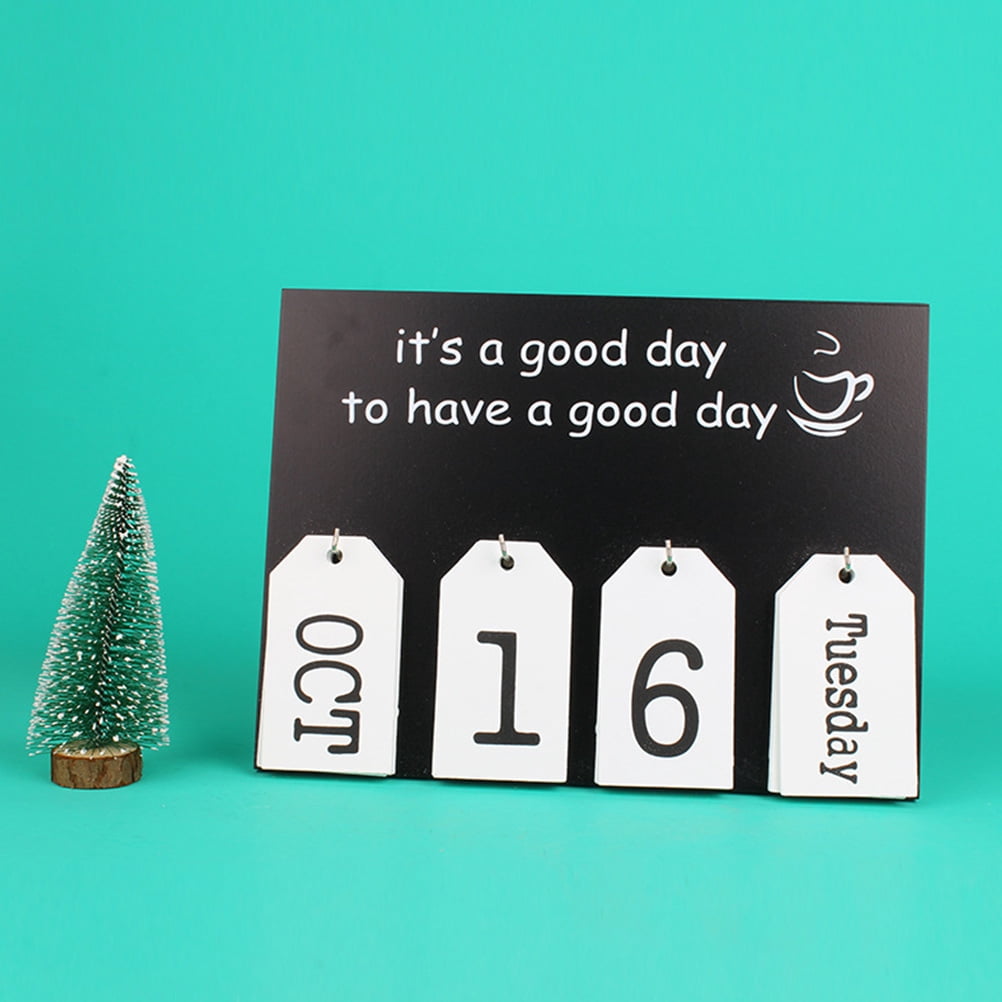 White Perpetual Calendar for Home Use Made of Synthetic Material ...