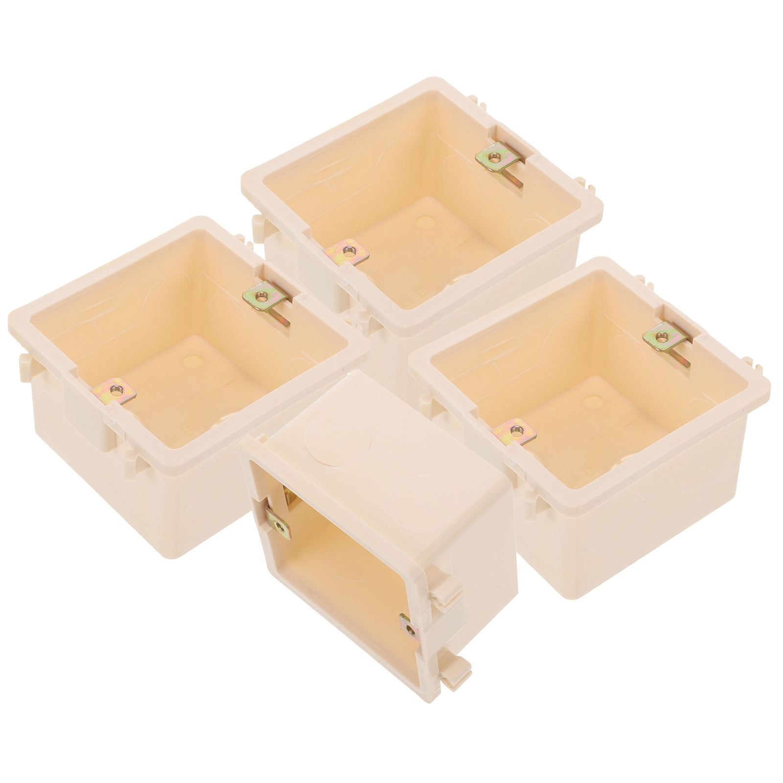 HOMEMAXS White Plastic Electric Junction Box for Cable Management 4 ...