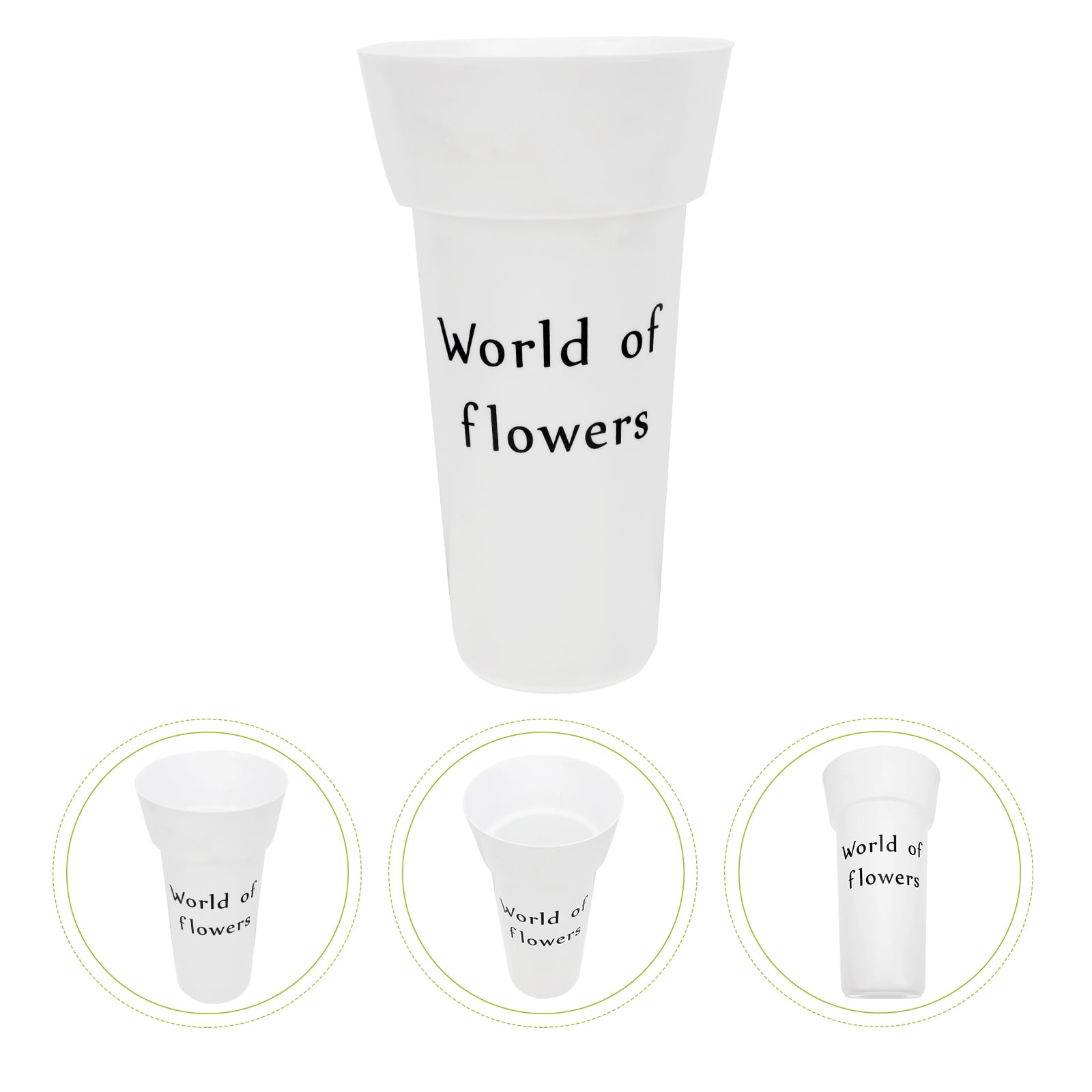 HOMEMAXS White Plastic Flower Bouquet Bucket for Storage Use Simple and ...