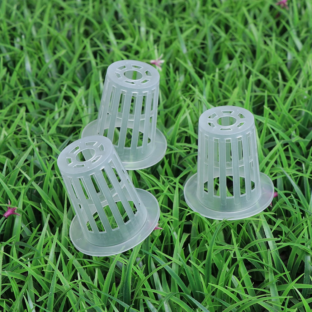 HOMEMAXS White Plastic Net Pots for Hydroponic Vegetables Planting with ...