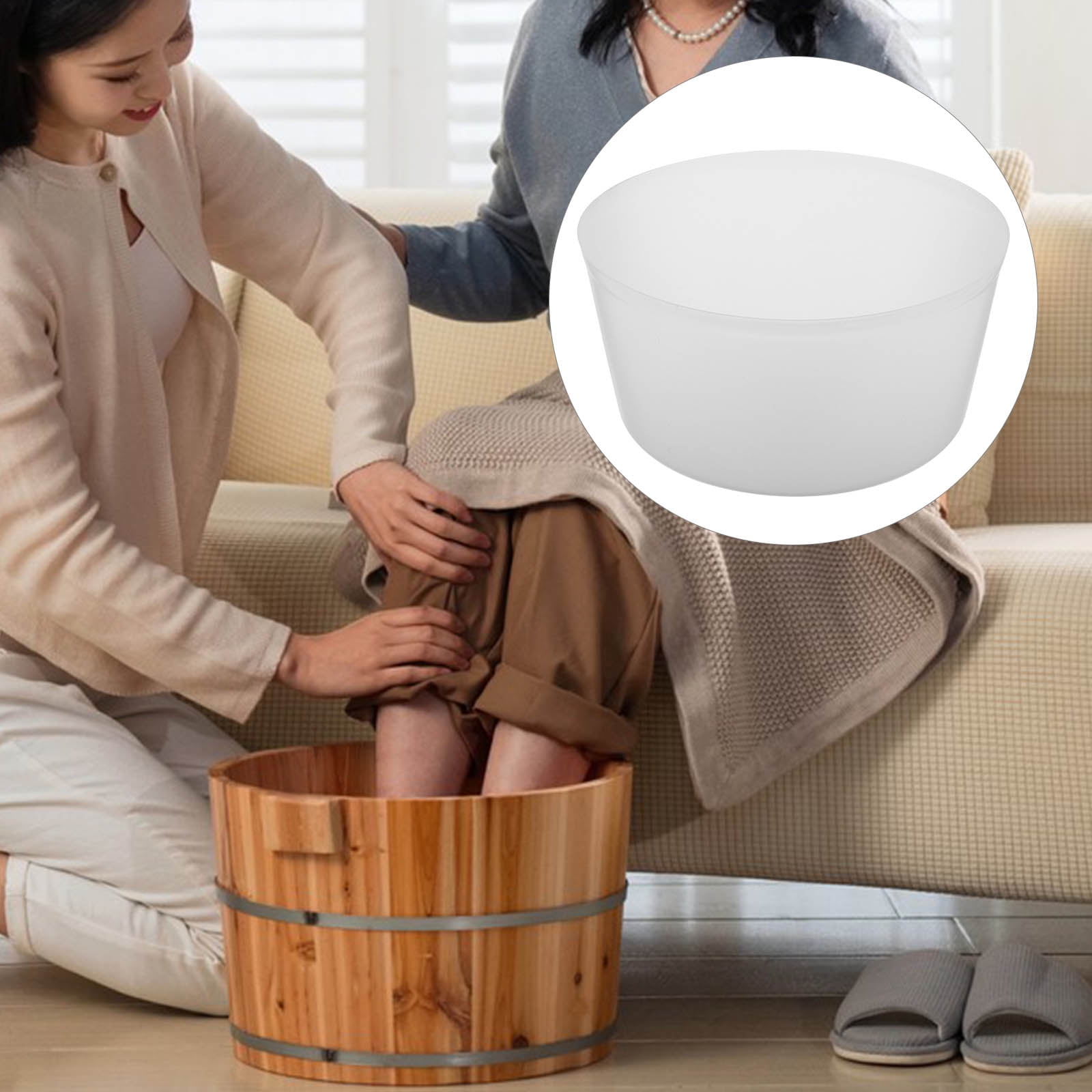 HOMEMAXS White Plastic Sauna Barrel Liner Replacement Easy to Clean ...