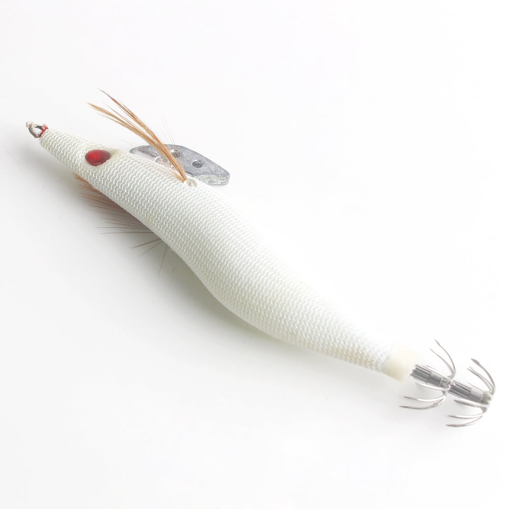 HOMEMAXS White Plastic Shrimp Fishing Lures with Luminous Design for ...