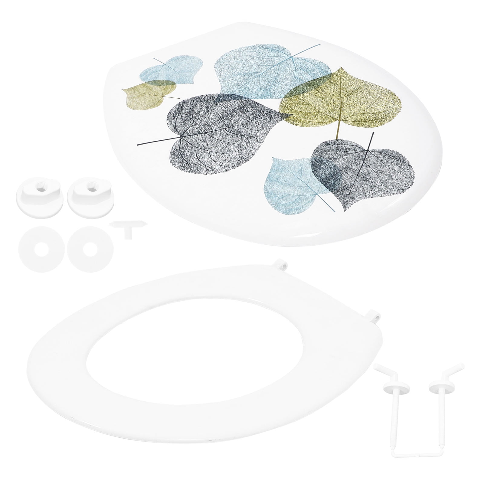 HOMEMAXS White Plastic Toilet Seat Cover for Protection Easy to Install ...