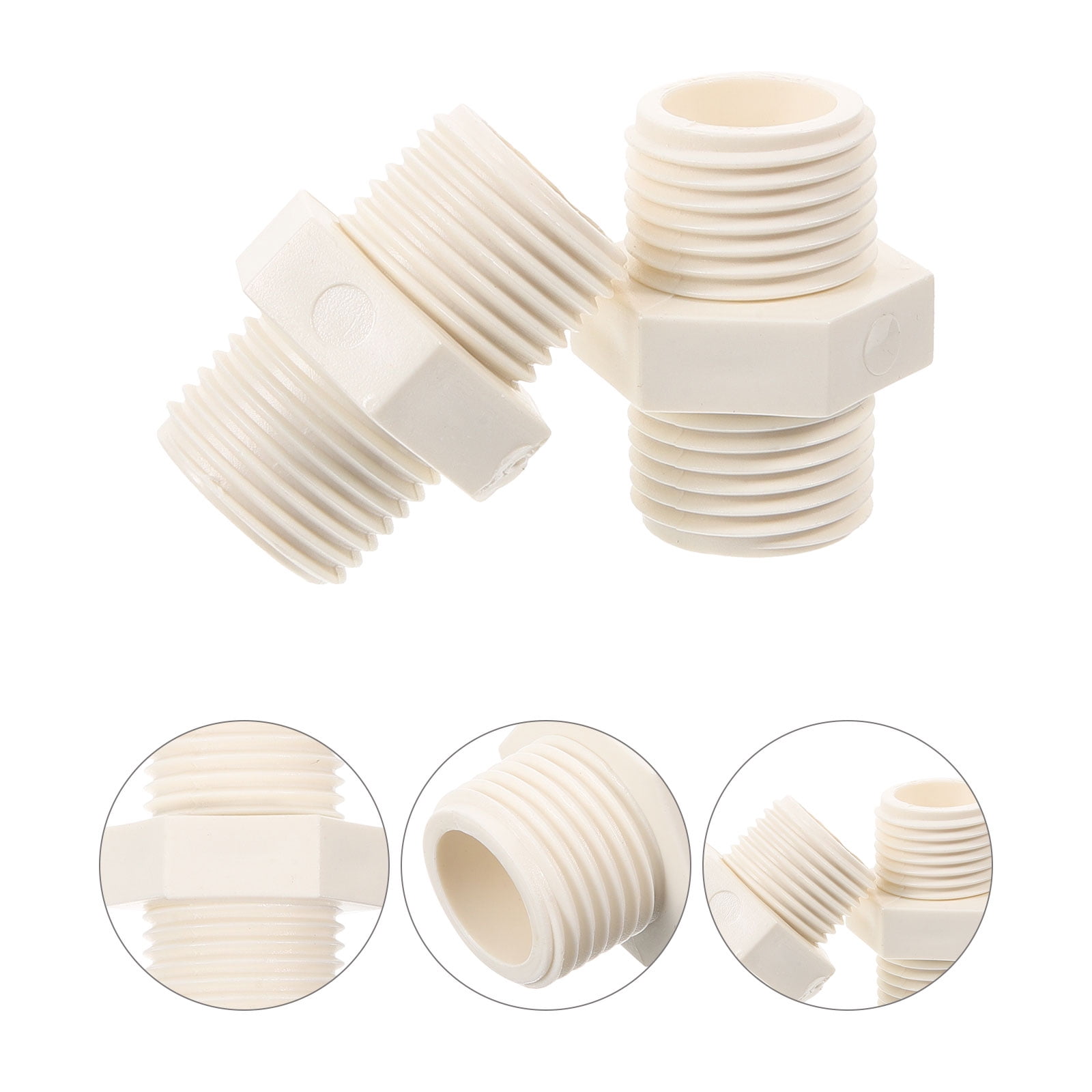 White Plastic Water Pipe adapter for Connecting Fittings on Pipe 20 ...