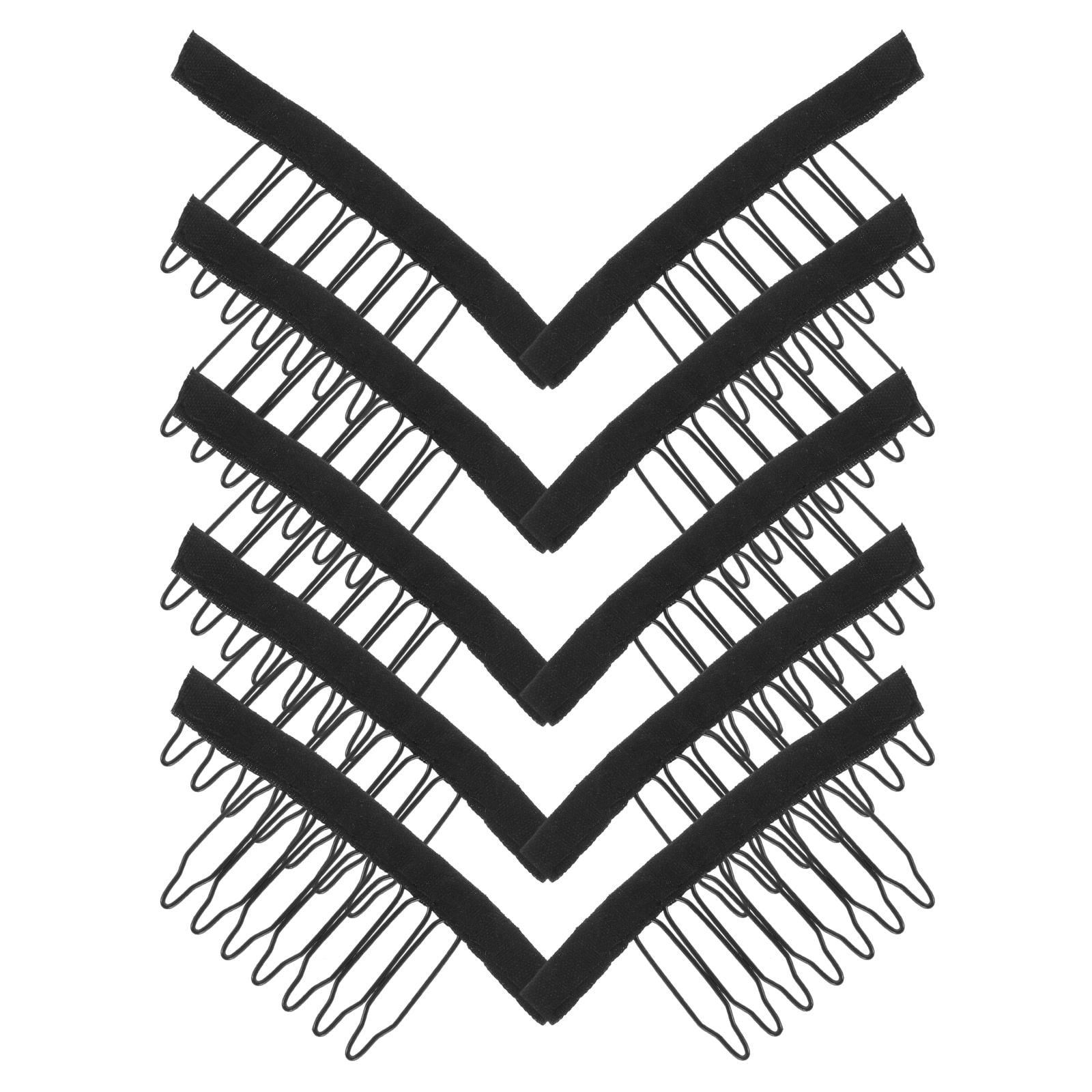 50pcs Wig Combs for Making Caps with 7 Teeth Clips Steel Teeth and ...