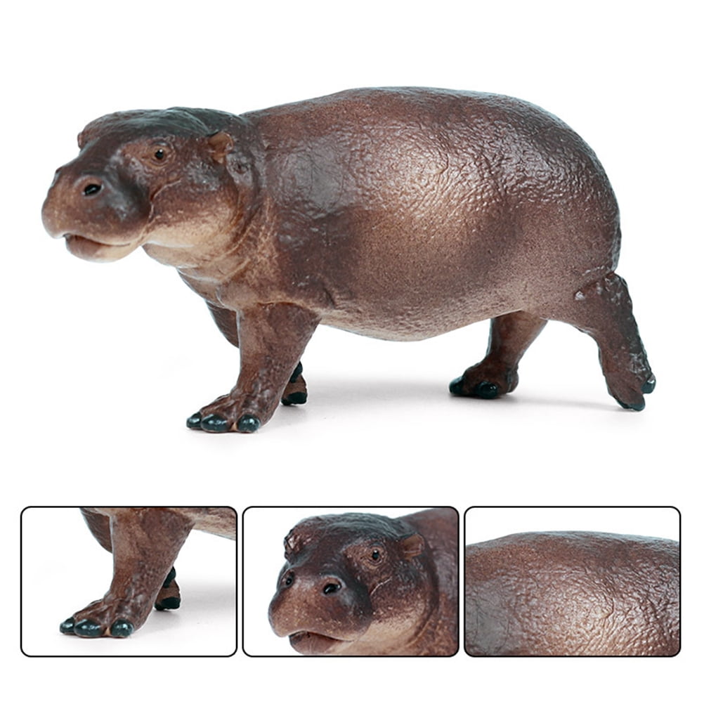 HOMEMAXS Wild Animals Hippo Decorative Party Prop Animal Model ...