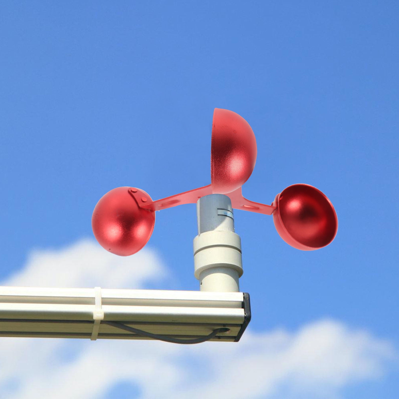 HOMEMAXS Wind Meter Sensor Anemometer Speed Outdoor Measuring Cup Red ...