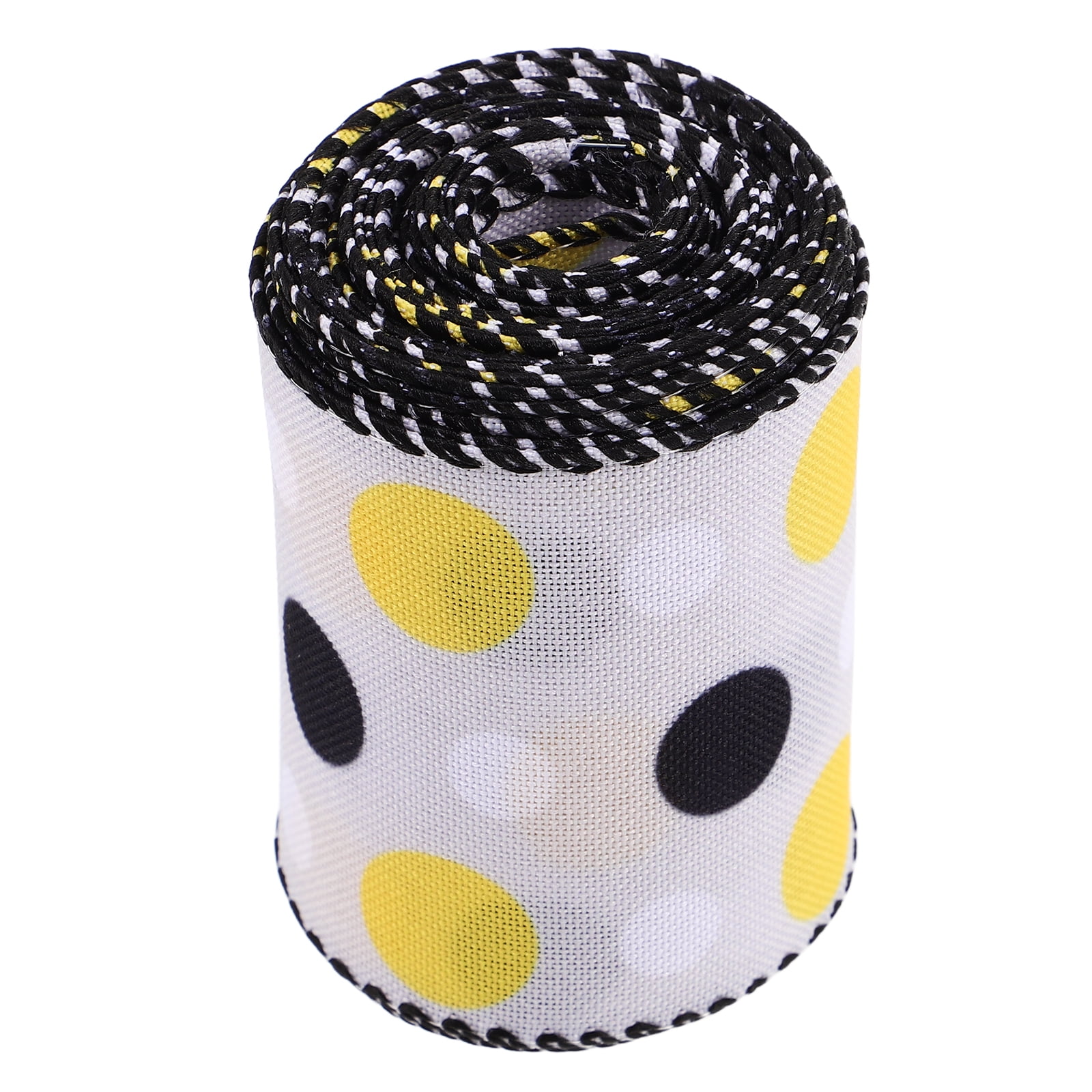 HOMEMAXS Wired Dot Wired Ribbon Bumble Bee Ribbon For Diy Craft Wreath ...
