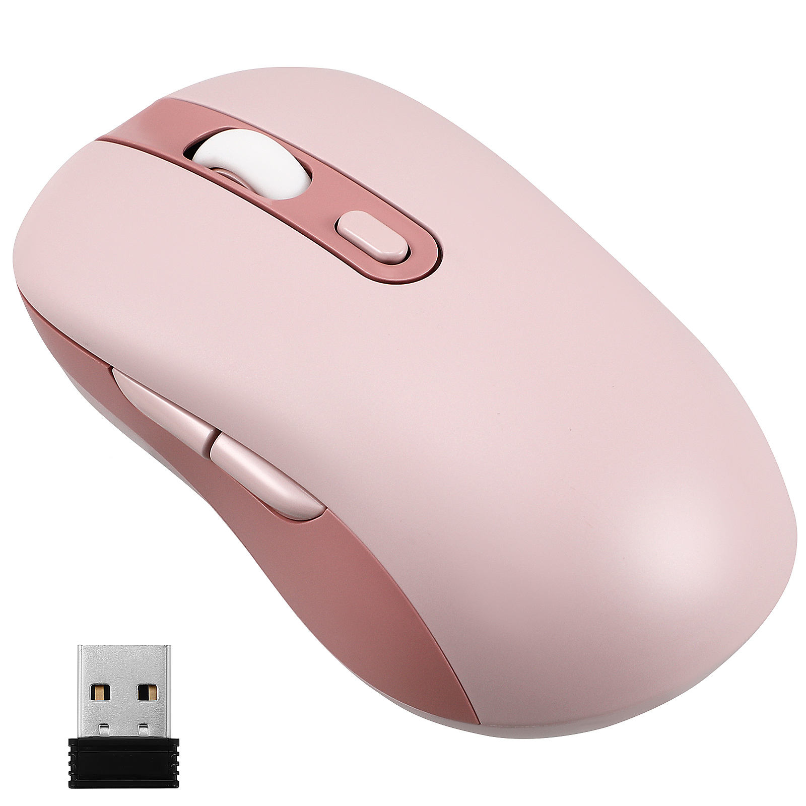 HOMEMAXS Wireless Optical Mouse with Receiver Pink Computer Working ...