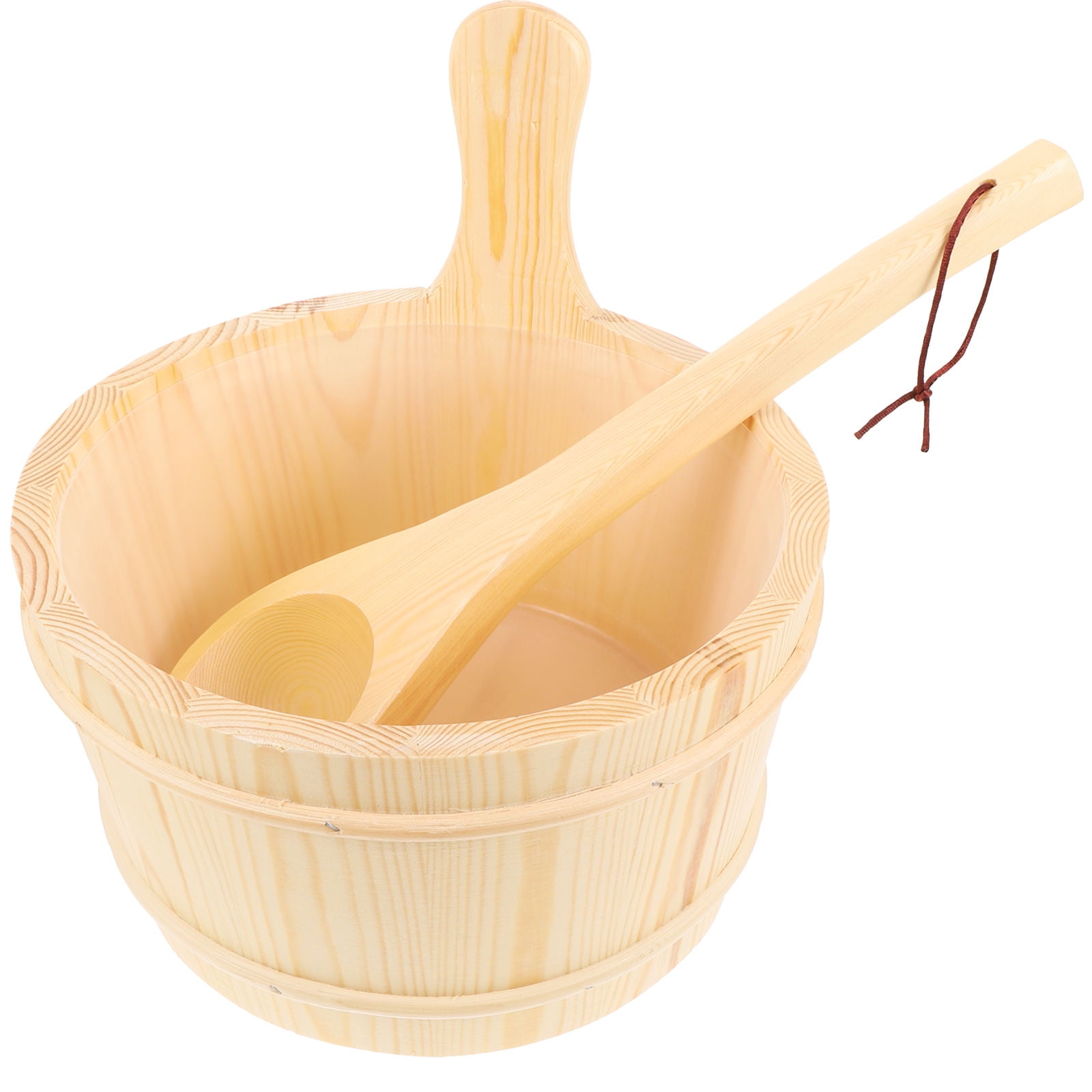 HOMEMAXS Wood Barrel With Handle Sauna Bucket Steamer Door Accessories ...