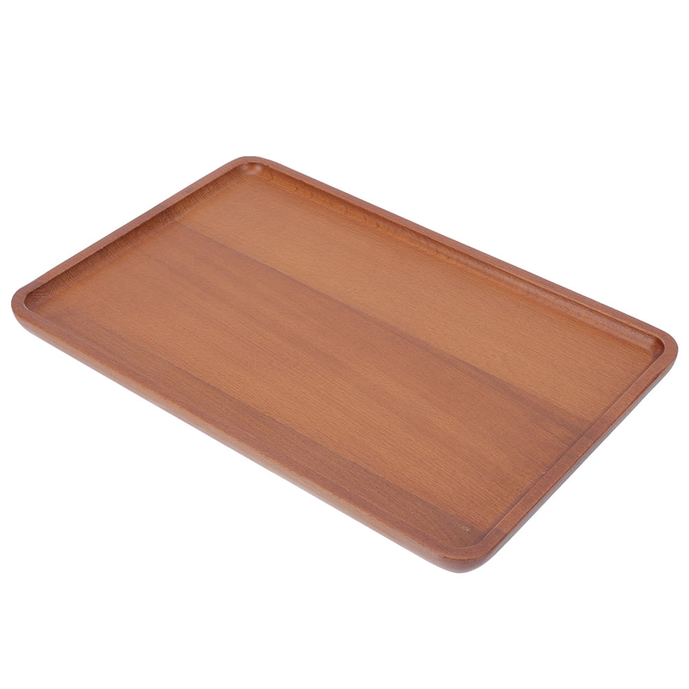 HOMEMAXS Wood Food Board Snack Serving Tray Rectangular Food Tray ...