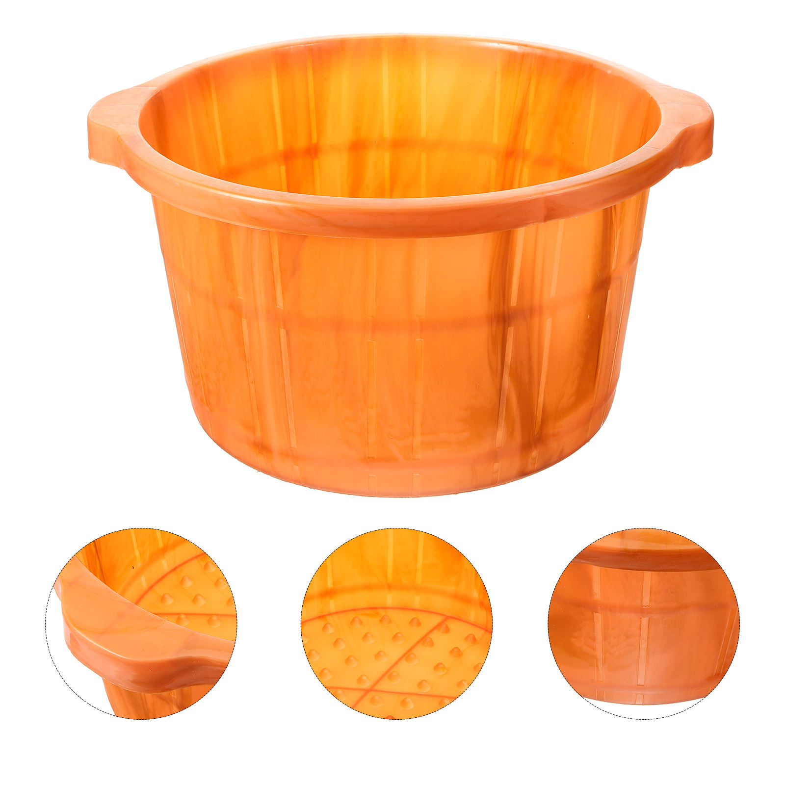 HOMEMAXS Wood Grain Foot Soaking Tub Plastic Foot Spa Basin Large Foot ...