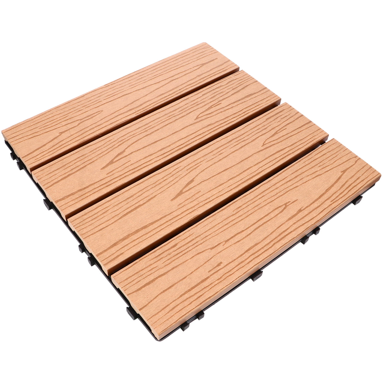 HOMEMAXS Wood Plastic Composite Floor Outdoor Tiles Garden Decking ...