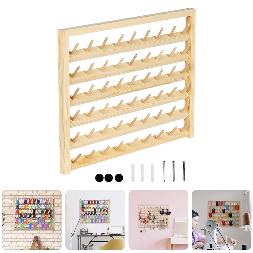 HOMEMAXS Wood Spool Holder for Home Assorted Color Practical and ...