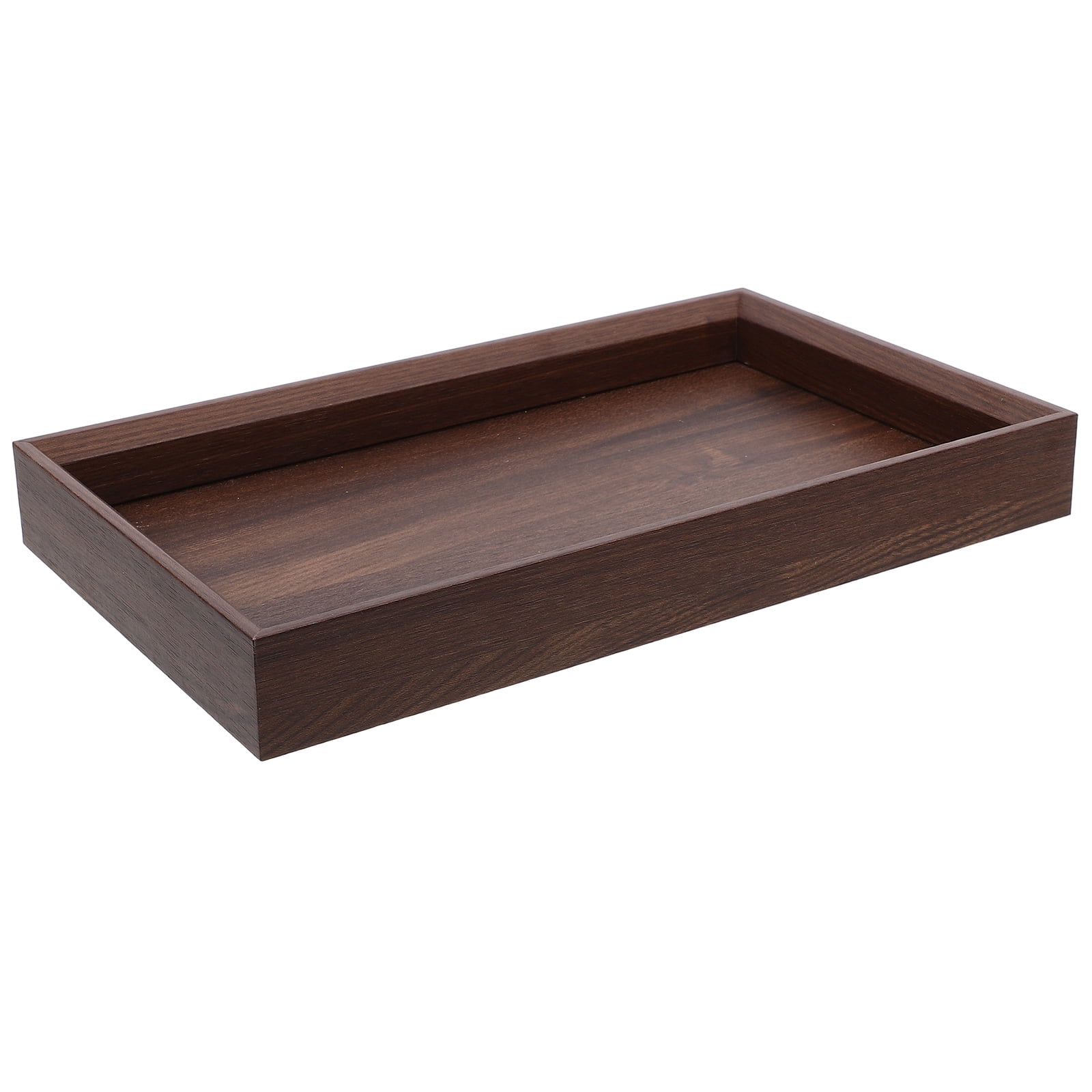 HOMEMAXS Wood Tea Serving Plate Snack Food Storage Holder Restaurant ...