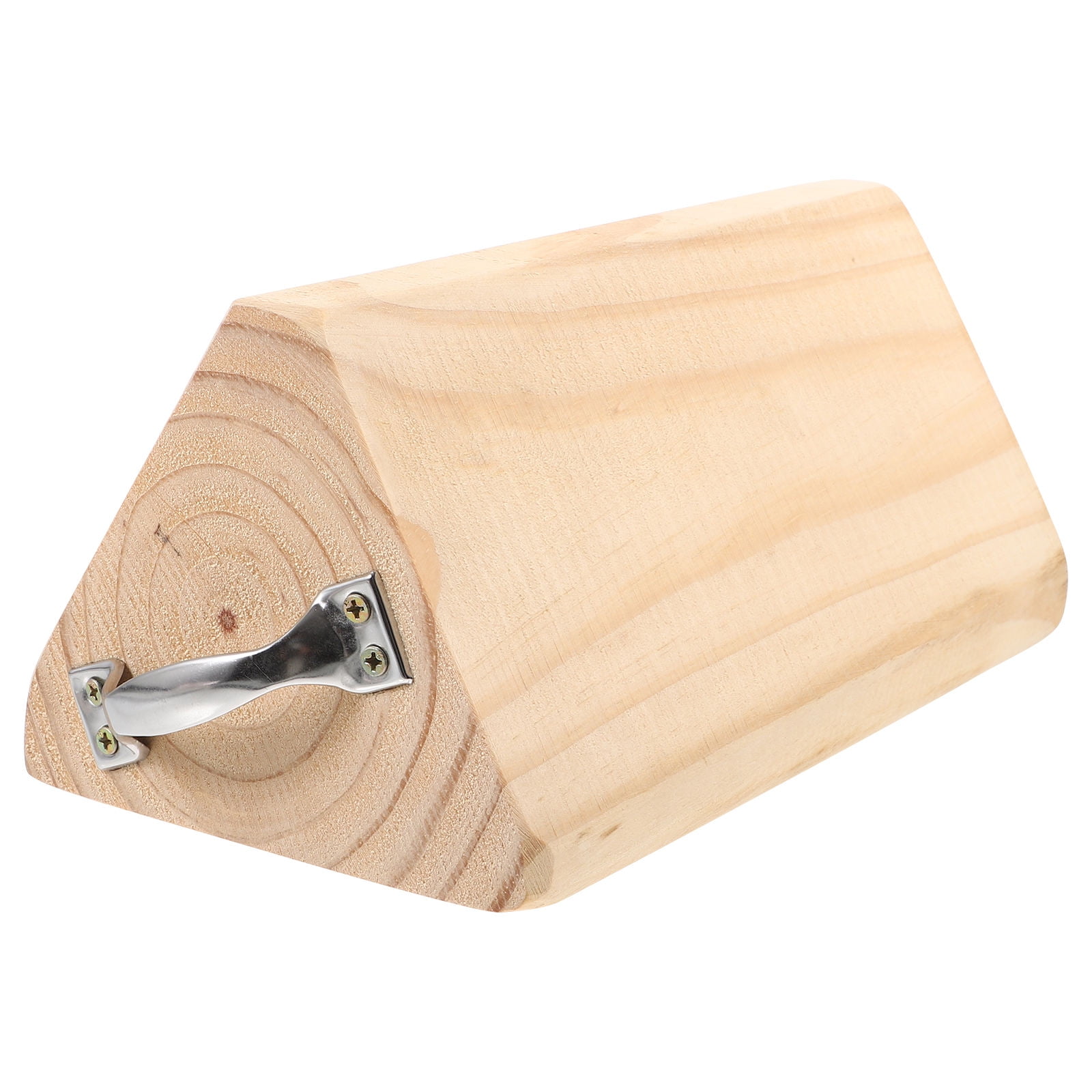 HOMEMAXS Wood Wheel Chocks for Cars with Triangular Design Light Yellow ...