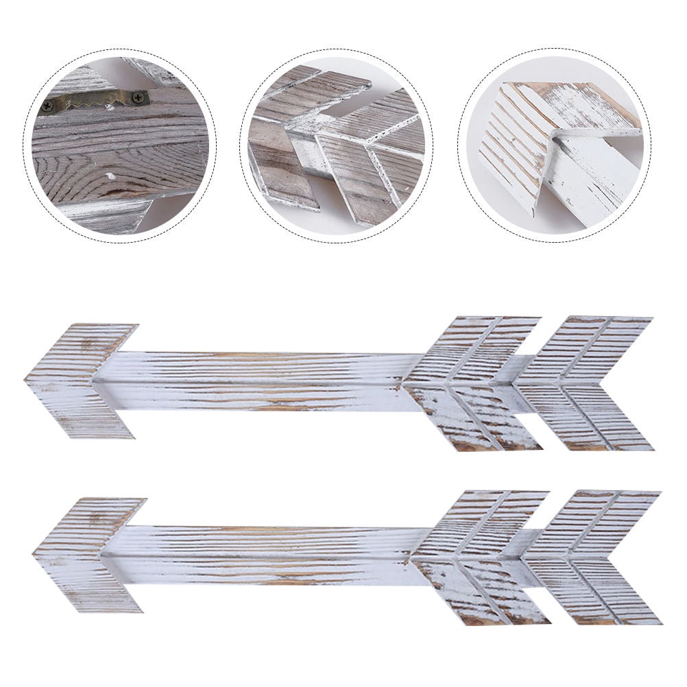 HOMEMAXS Wooden Arrow Wall Decor for Farmhouse Home Sign with Sawtooth ...