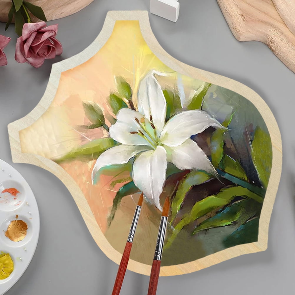 HOMEMAXS Wooden Badge Board Cutout Craft DIY Wooden Slice Unpainted DIY ...