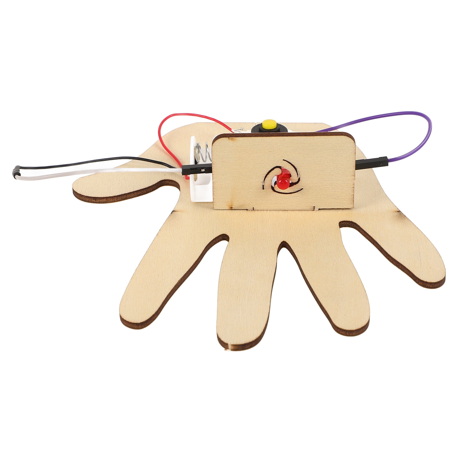 HOMEMAXS Wooden DIY Science Game Button Toy for Kids Khaki Color Sparks ...