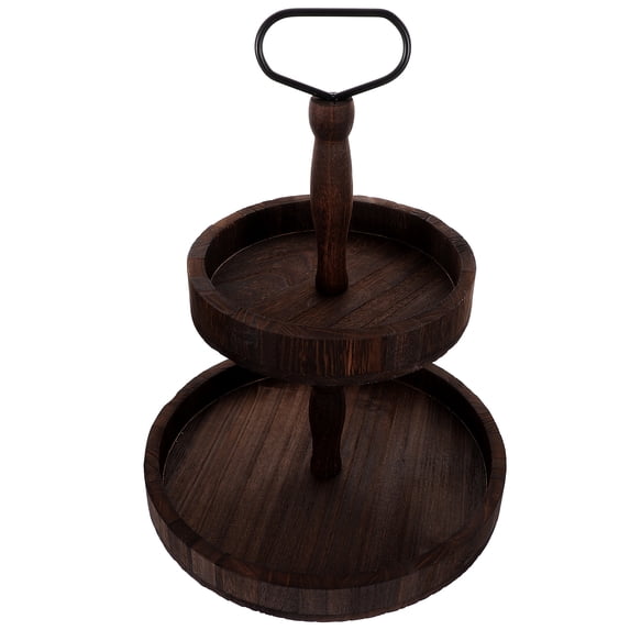 HOMEMAXS Wooden Dessert Stand Rustic Tiered Cake Stand Dessert Display ...