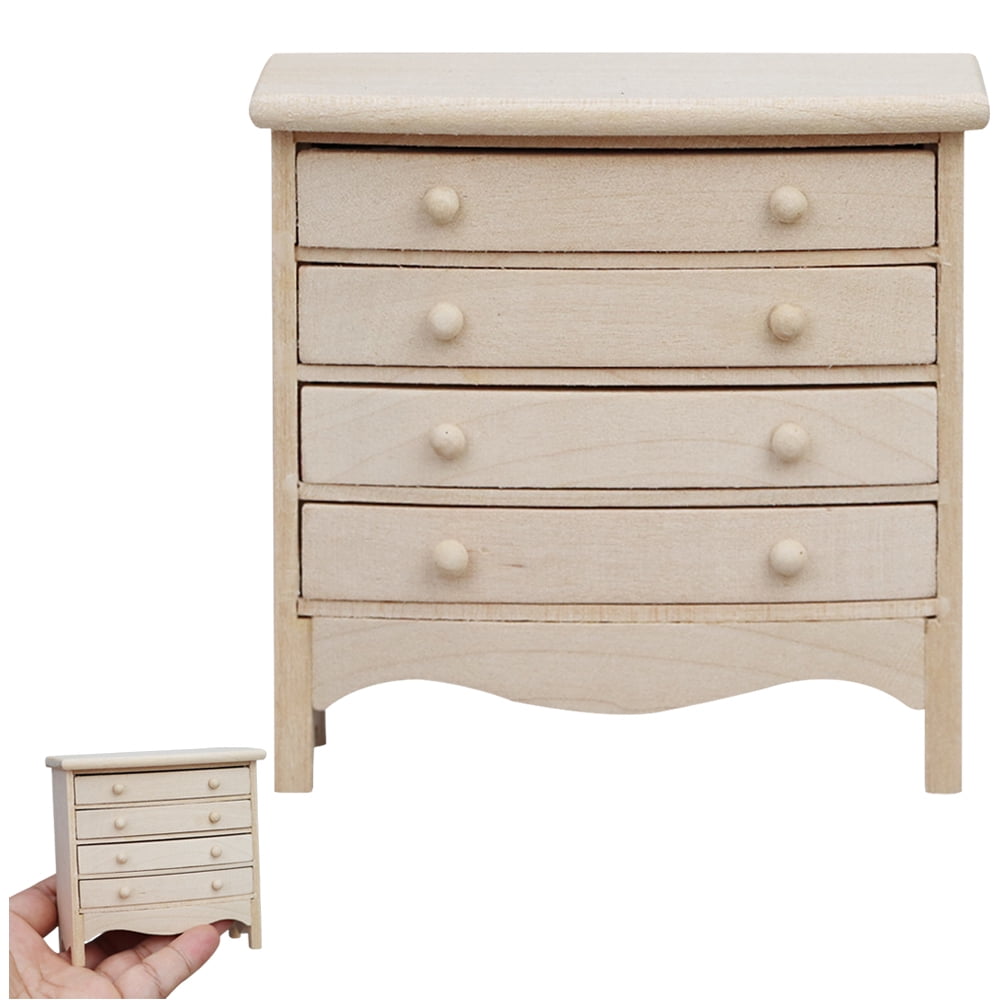 Minkissy Mini House Cabinet Model Mini Cabinet Beige 1 Set - Walmart.com