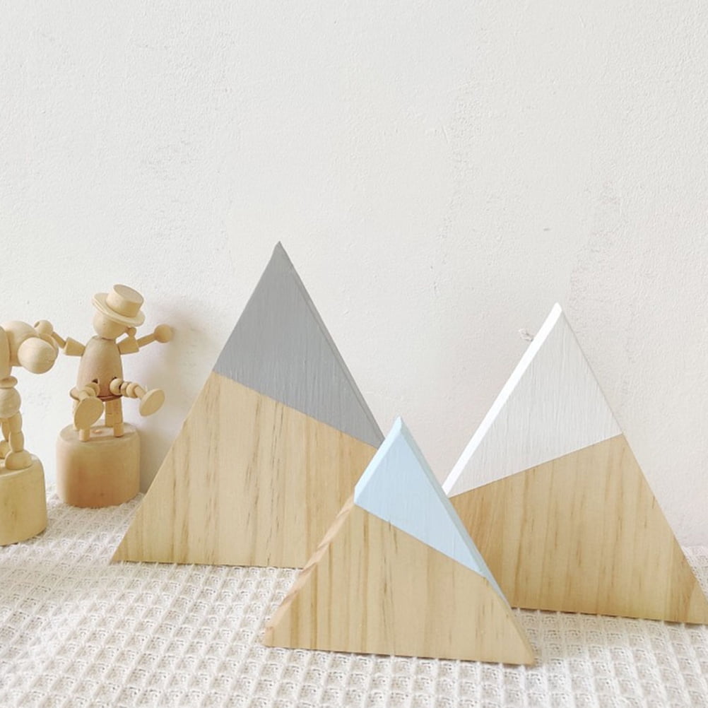 HOMEMAXS Wooden Mountain Table Signs for Home Decor Assorted Color ...