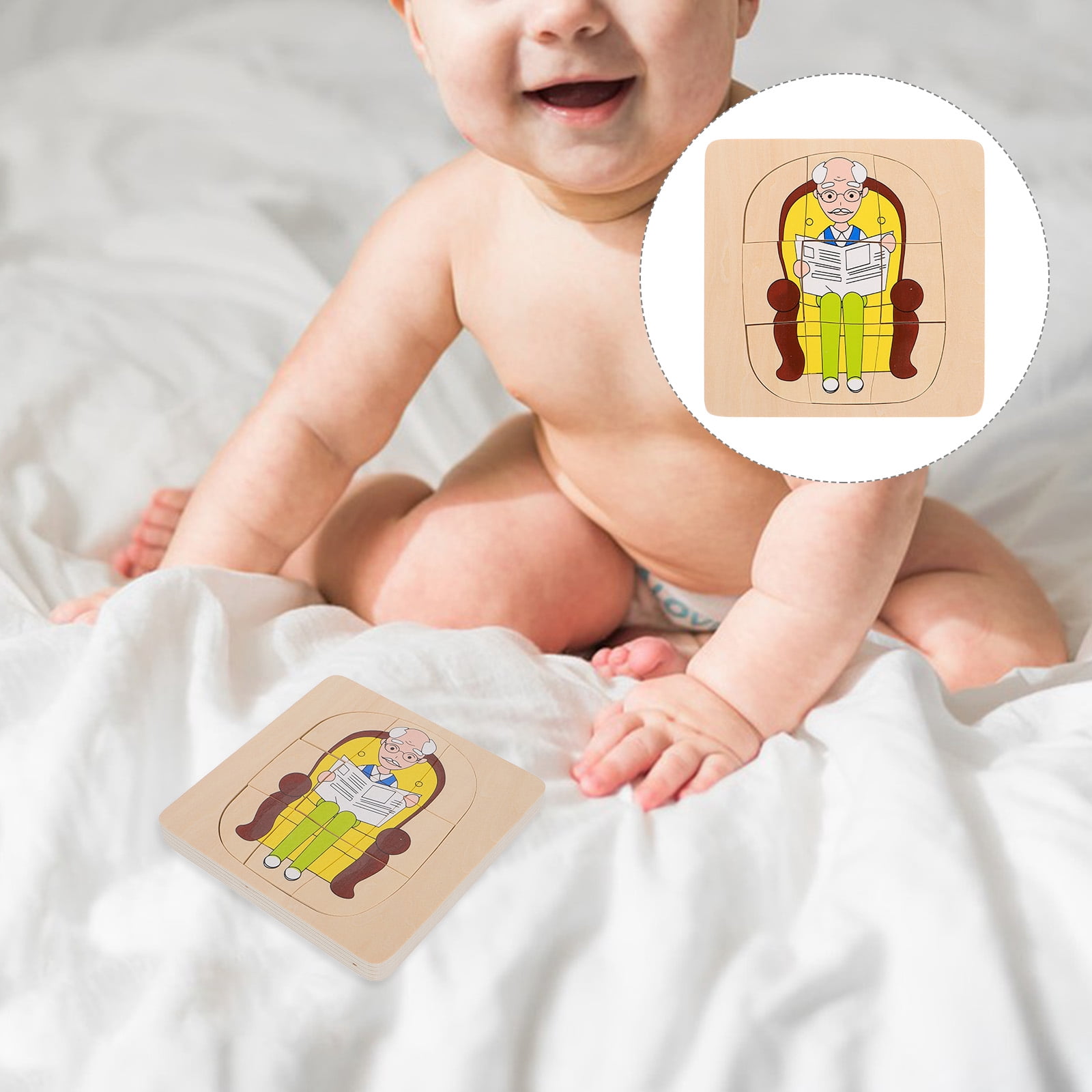 HOMEMAXS Wooden Multi-Layered Puzzles Montessori Human Puzzle for Kids ...