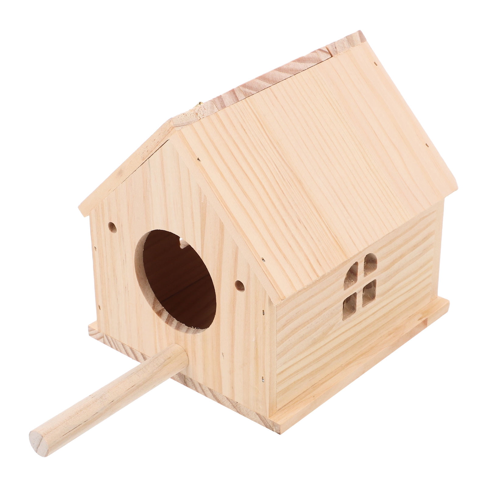 HOMEMAXS Wooden Parakeet Nest Box Handcrafted Bird Breeding House ...