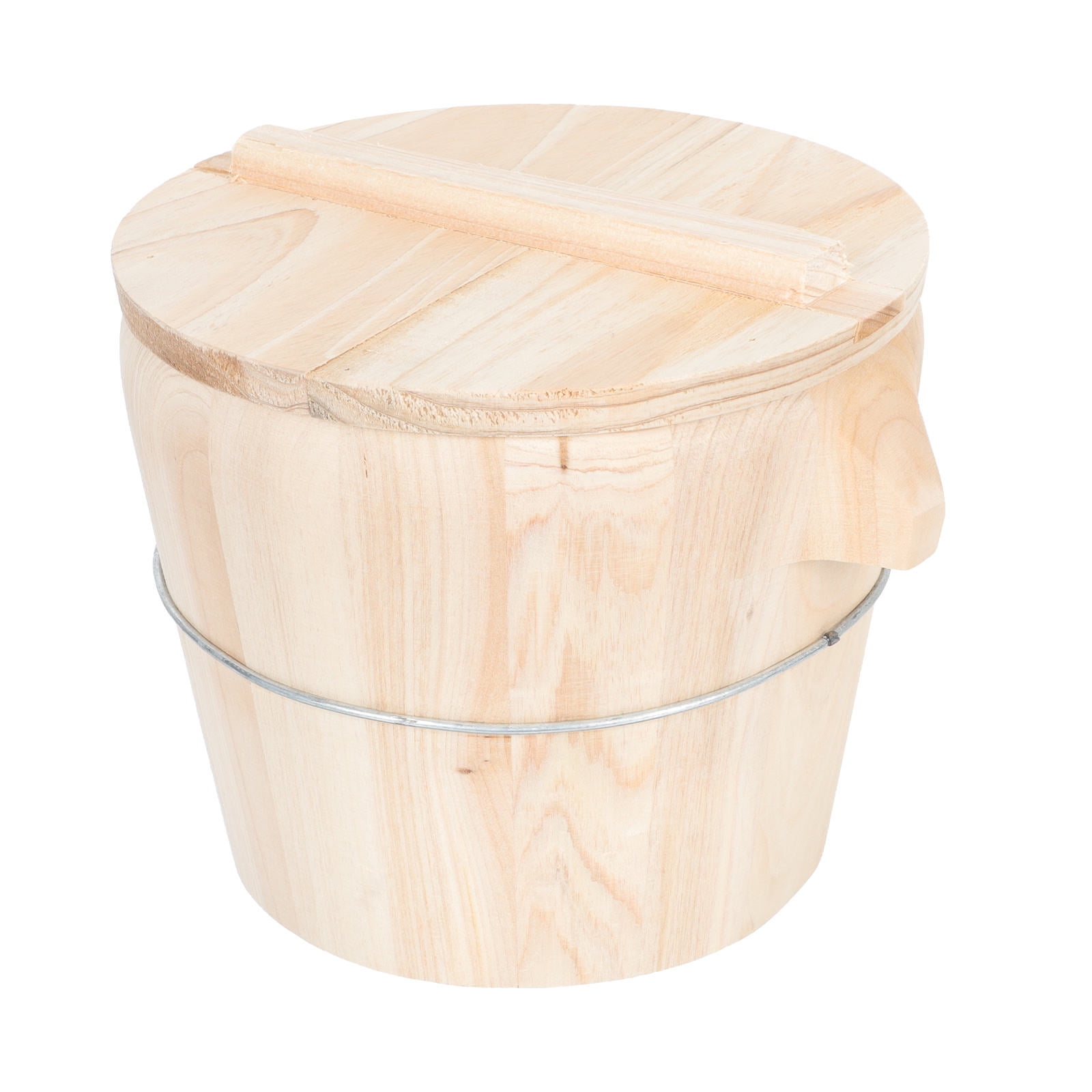 HOMEMAXS Wooden Rice Steaming Container with Lid for Home Use Made of ...