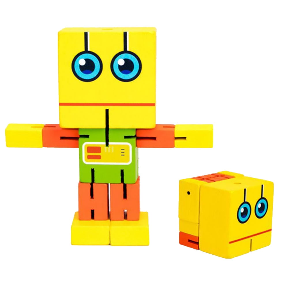 HOMEMAXS Wooden Robot Block Toy Funny Game Toy Children Educational ...