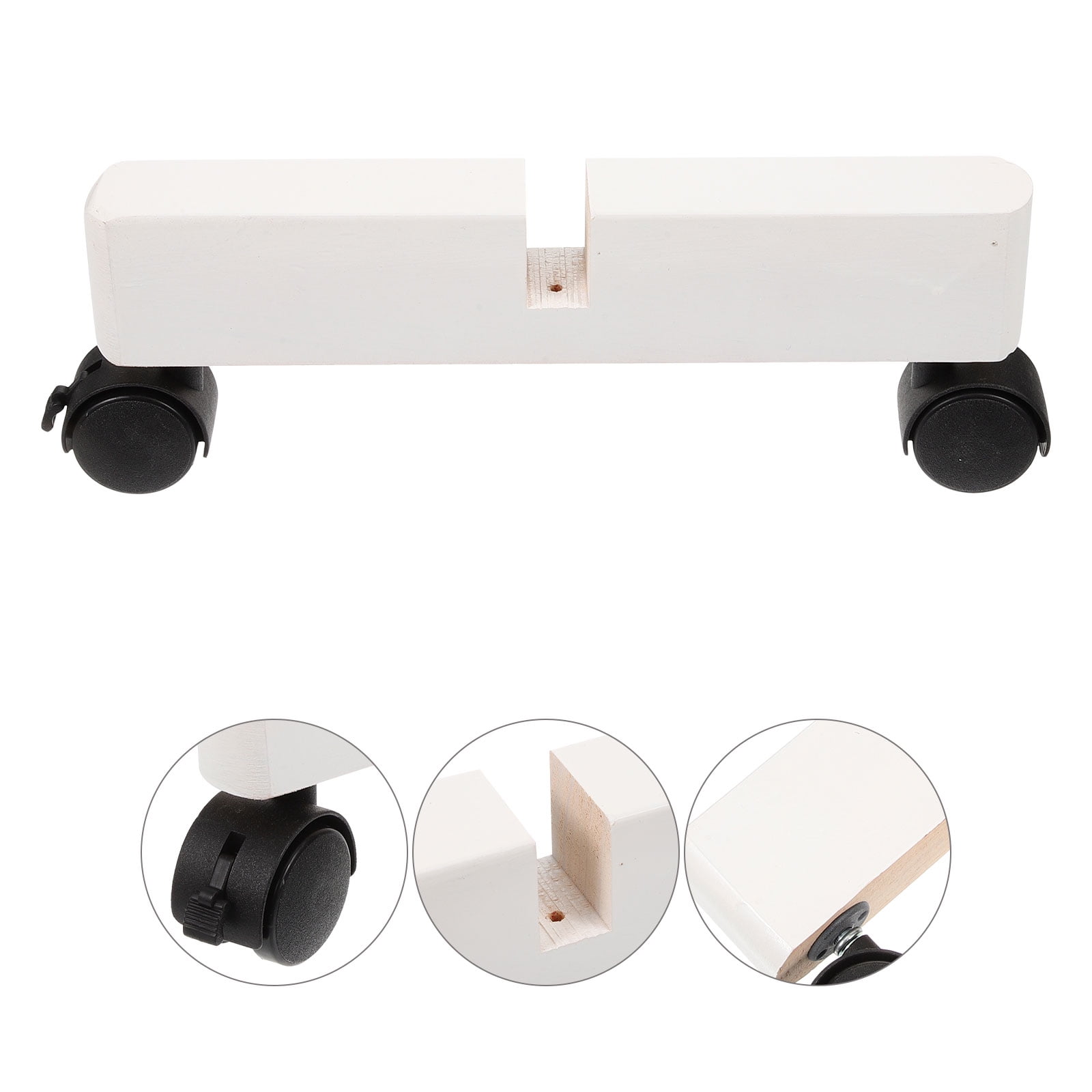 HOMEMAXS Wooden Room Divider Stand with Wheels for DIY White ...