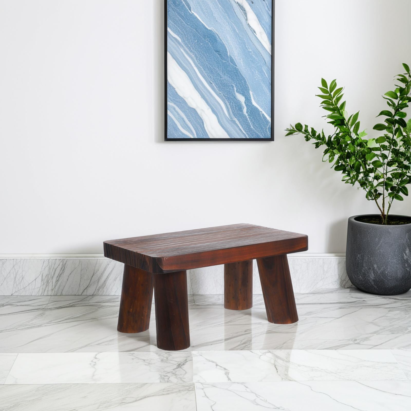 HOMEMAXS Wooden Step Stool Anti Slip Step Stools For Adults Heavy Duty ...