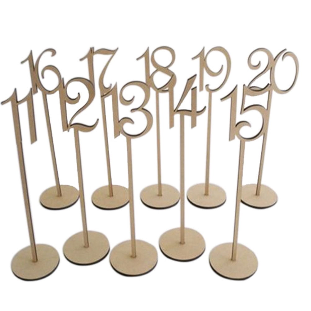 STRANDCHIC Rustic Wooden Table Numbers Beige Wedding Tables 10Pcs 13.8 ...