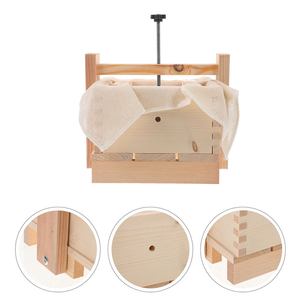 HOMEMAXS Wooden Tofu Press Mold for Homemade Tofu and Cheese Making ...