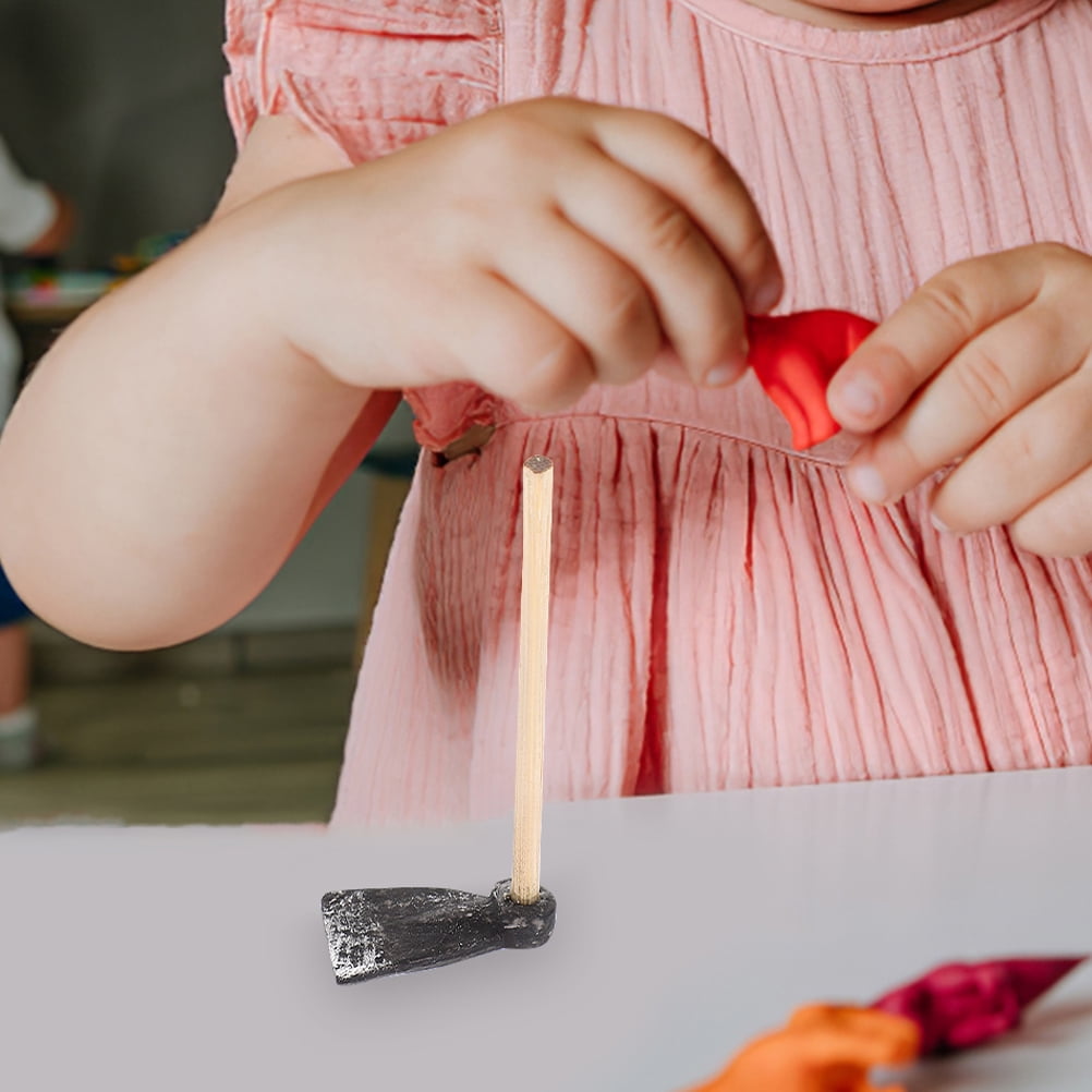 HOMEMAXS Wooden and Plastic Miniature Hoe Toy for Decoration 4 Pieces ...