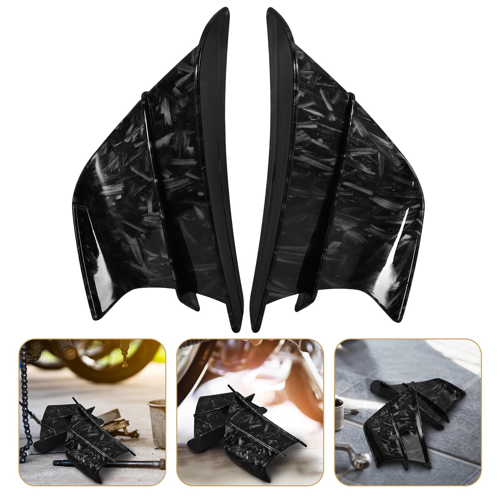 HOMEMAXS Worgeous 1 Pair Motorbike Winglet Spoiler Wing Motorcycle ...