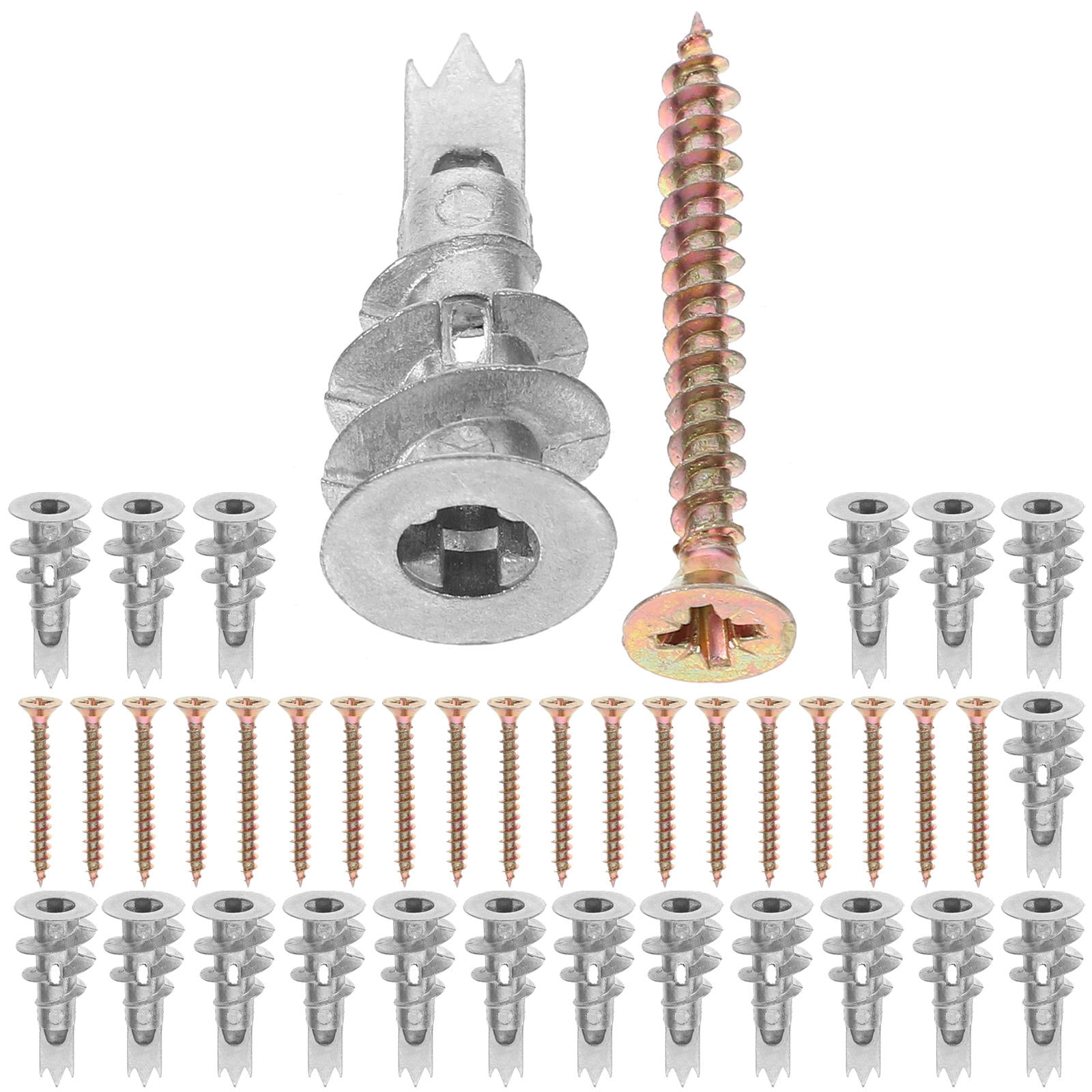 HOMEMAXS Worgeous 20 Sets Anchors and Screw Set Plaster Wall Anchors ...