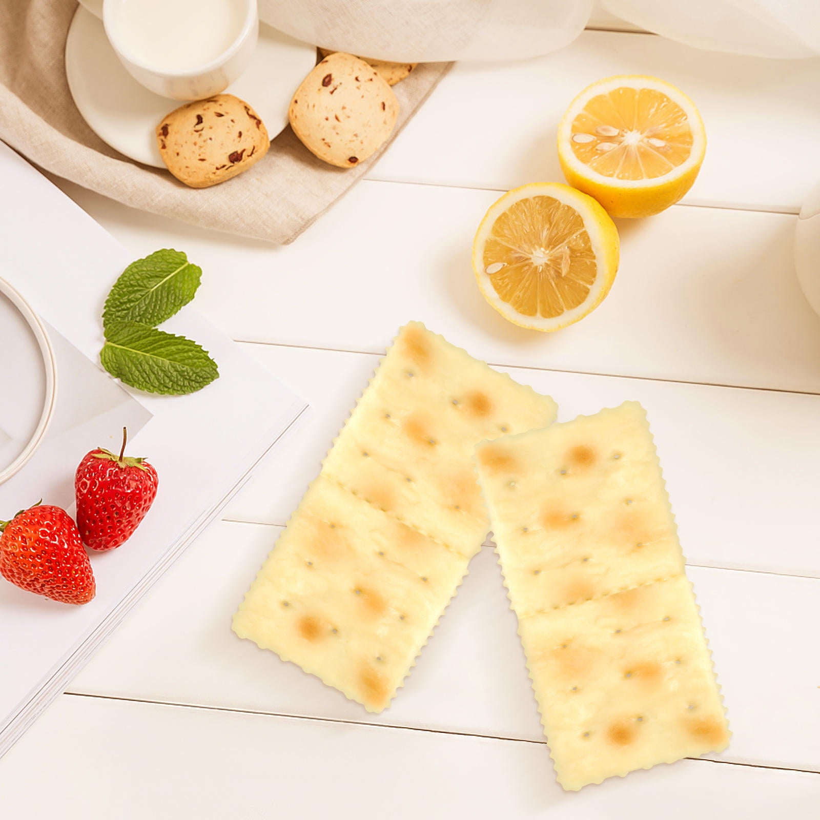 HOMEMAXS Yellow Fake Biscuit Decor Made of PVC for Long Lasting Display ...