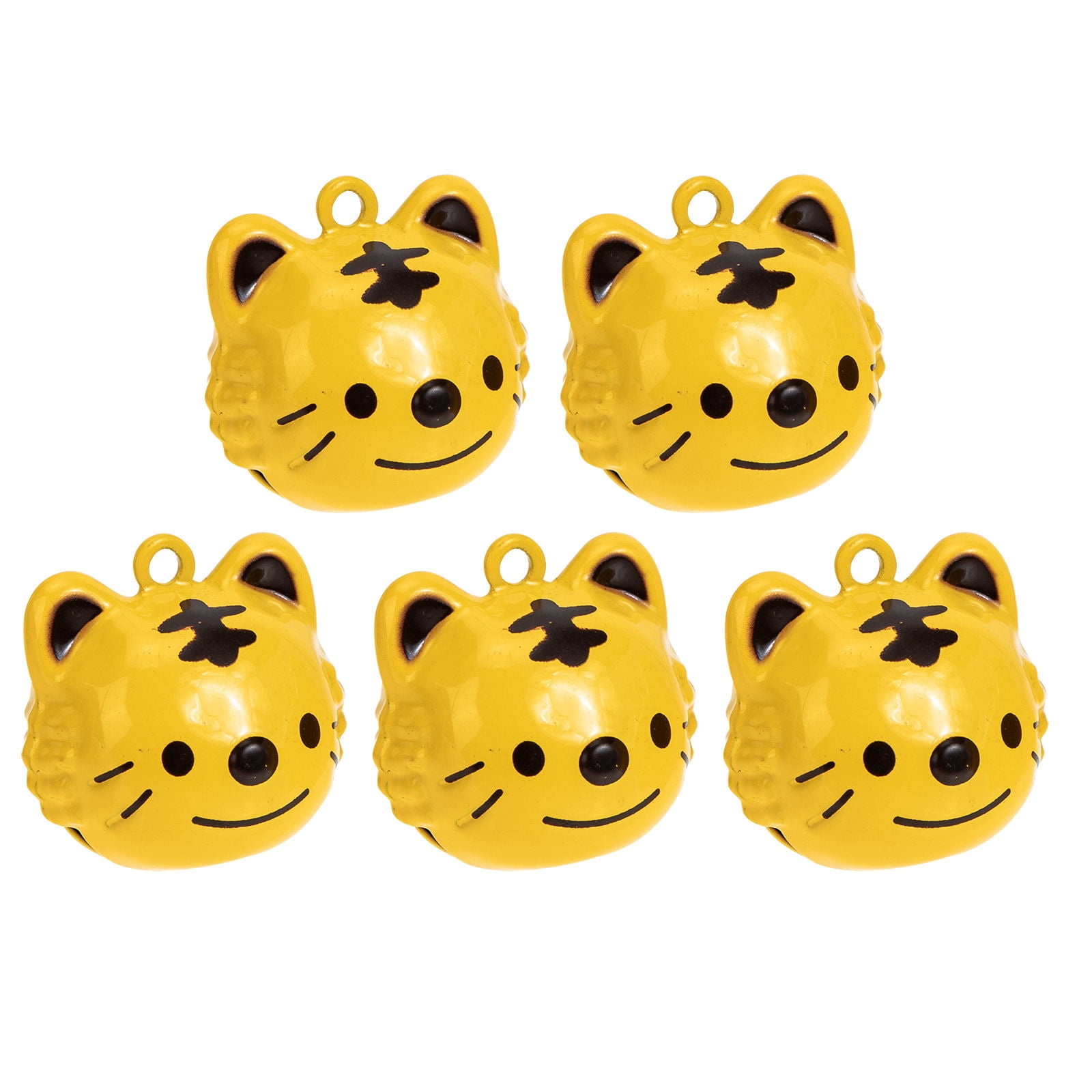 Yellow Tiger Head Bell Charms for DIY Jewelry Making Craft SkinFriendly ...