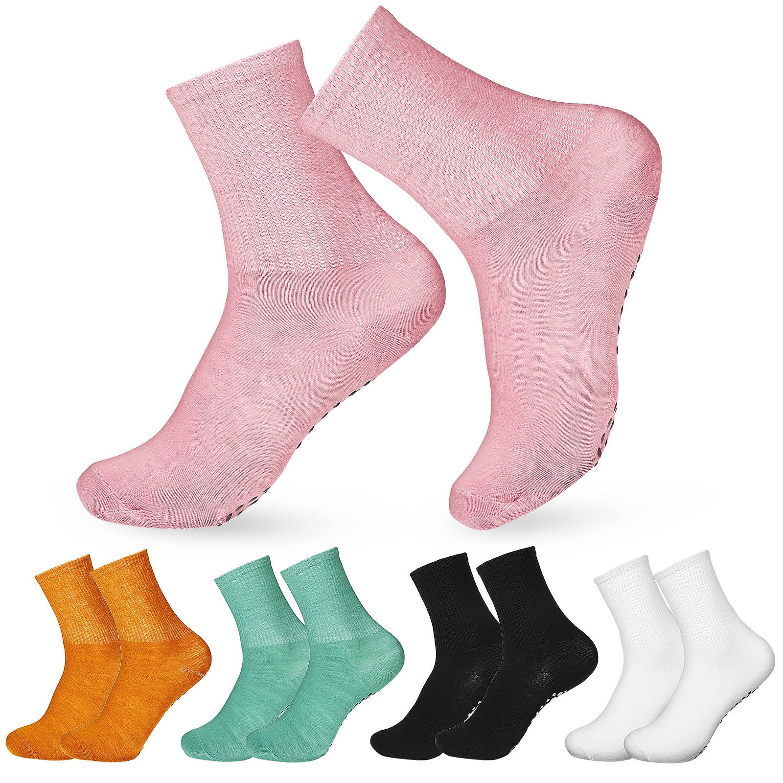 HOMEMAXS Yoga Socks with Grips for Sports Use Cotton Material Multi ...