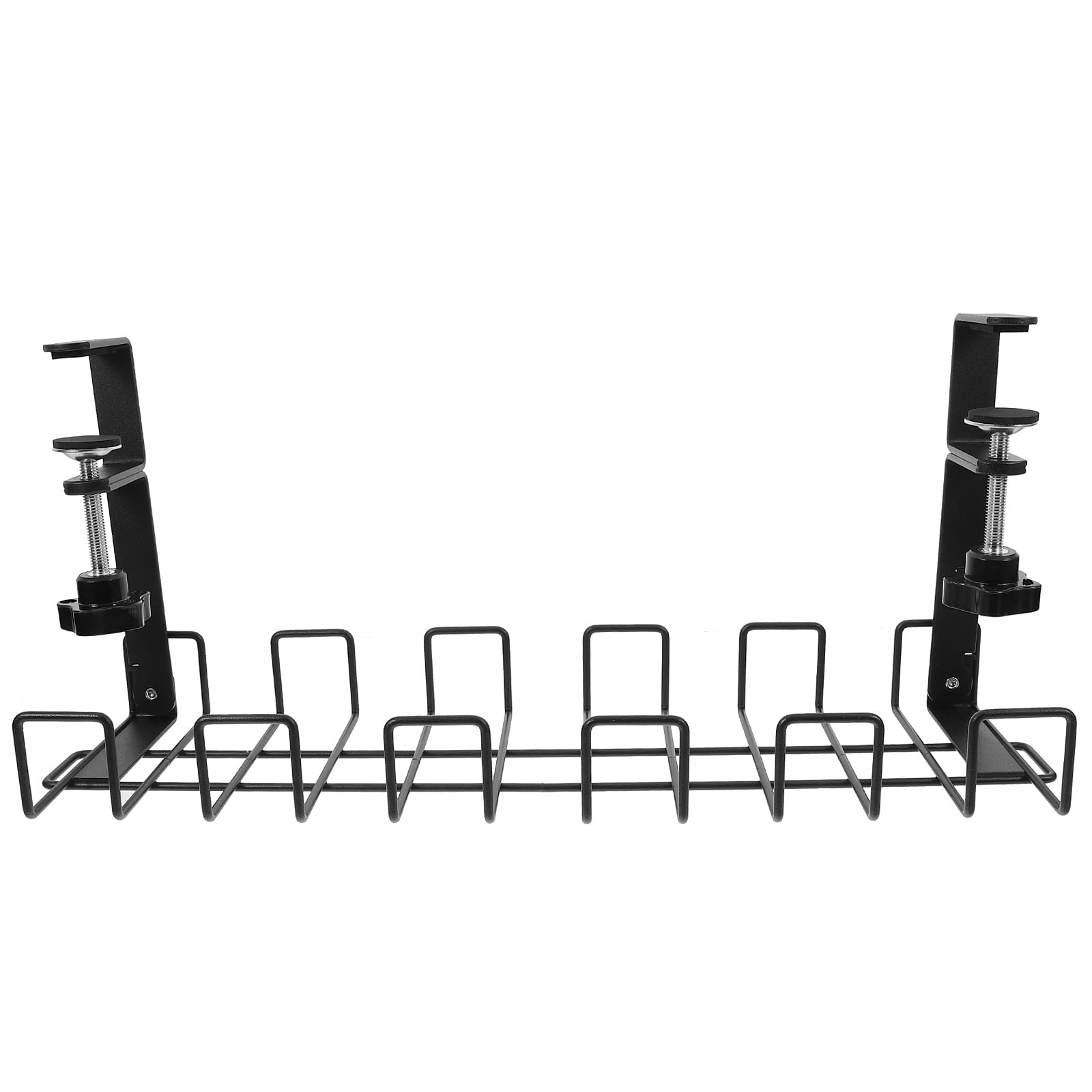 HOMEMAXS under Desk Cable Organizer White Management Tray Office Black ...