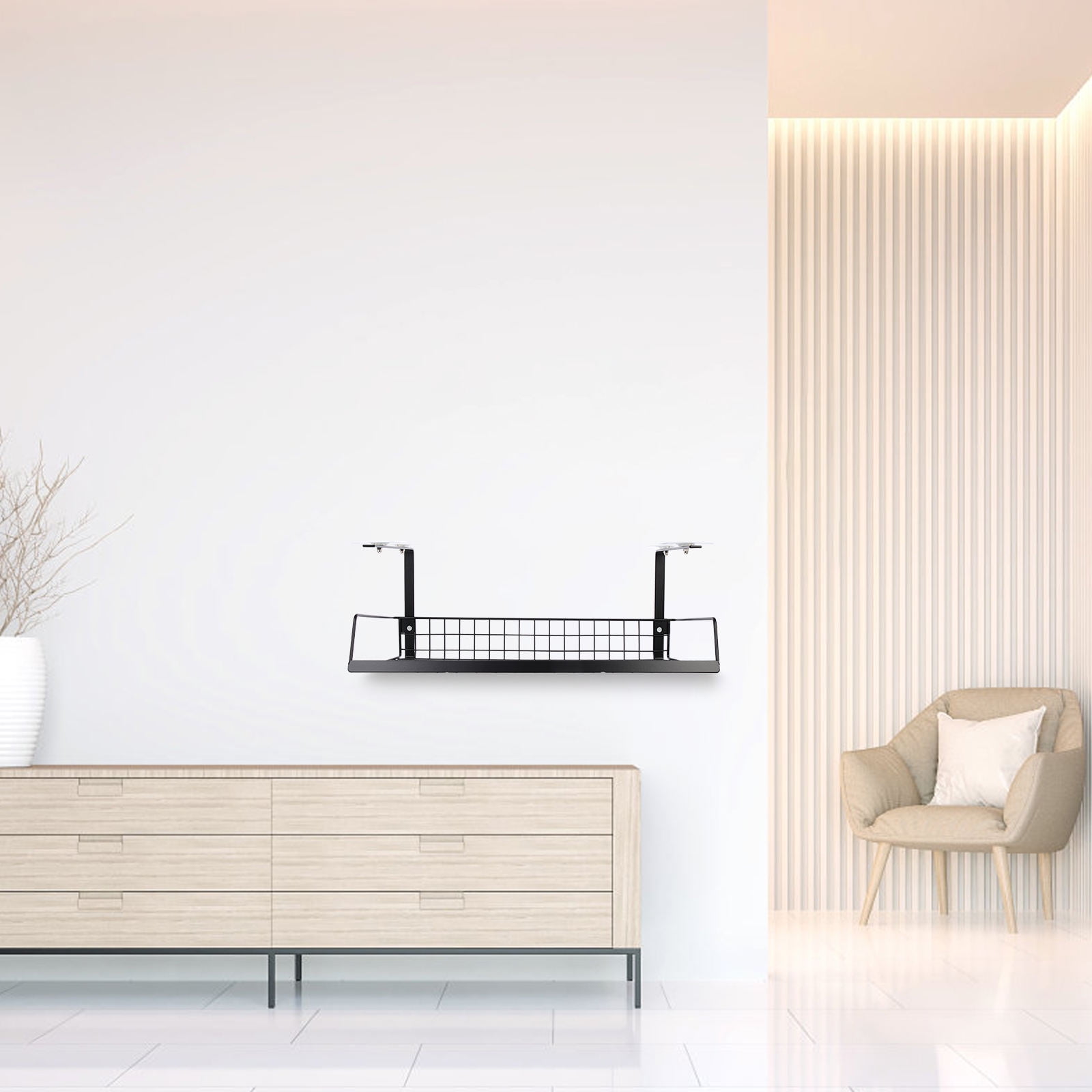 under Table Cable Management Rack Wires Standing Desk with Storage ...