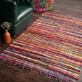 HOMEMONDE Multi Colorful Area Rugs Recycled Farmhouse Braided Dormats ...