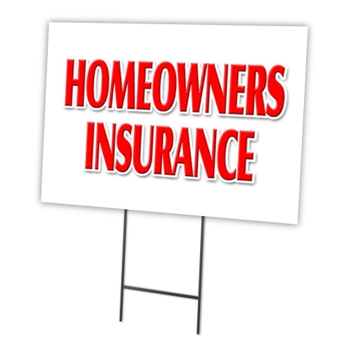HOMEOWNERS INSURANCE 18"x24" Yard Sign & Stake outdoor plastic window ...