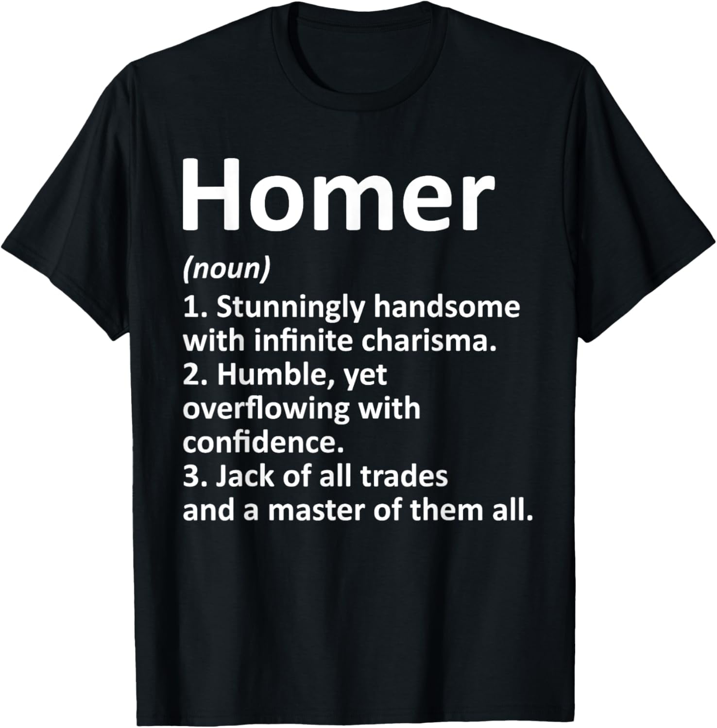 HOMER Definition Personalized Name Funny Birthday Idea T-Shirt ...