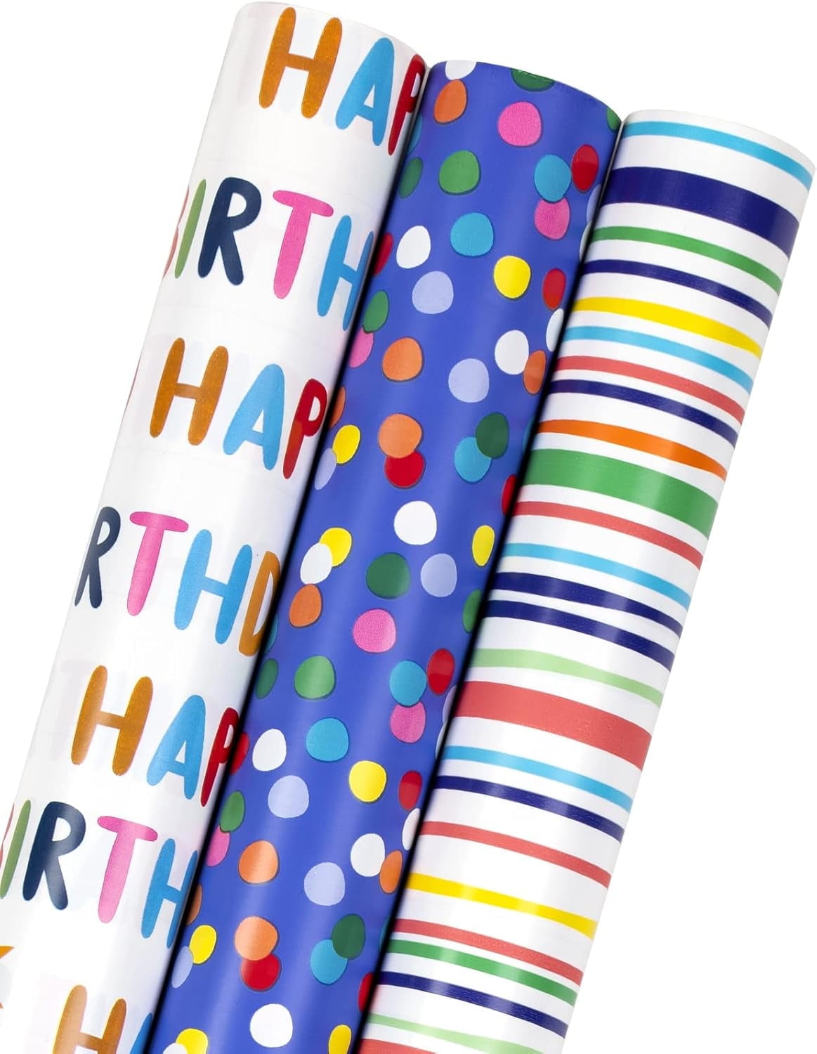 HOMERAL Birthday Wrapping Paper Roll - Mini Roll - 17 inch X 120 inch ...