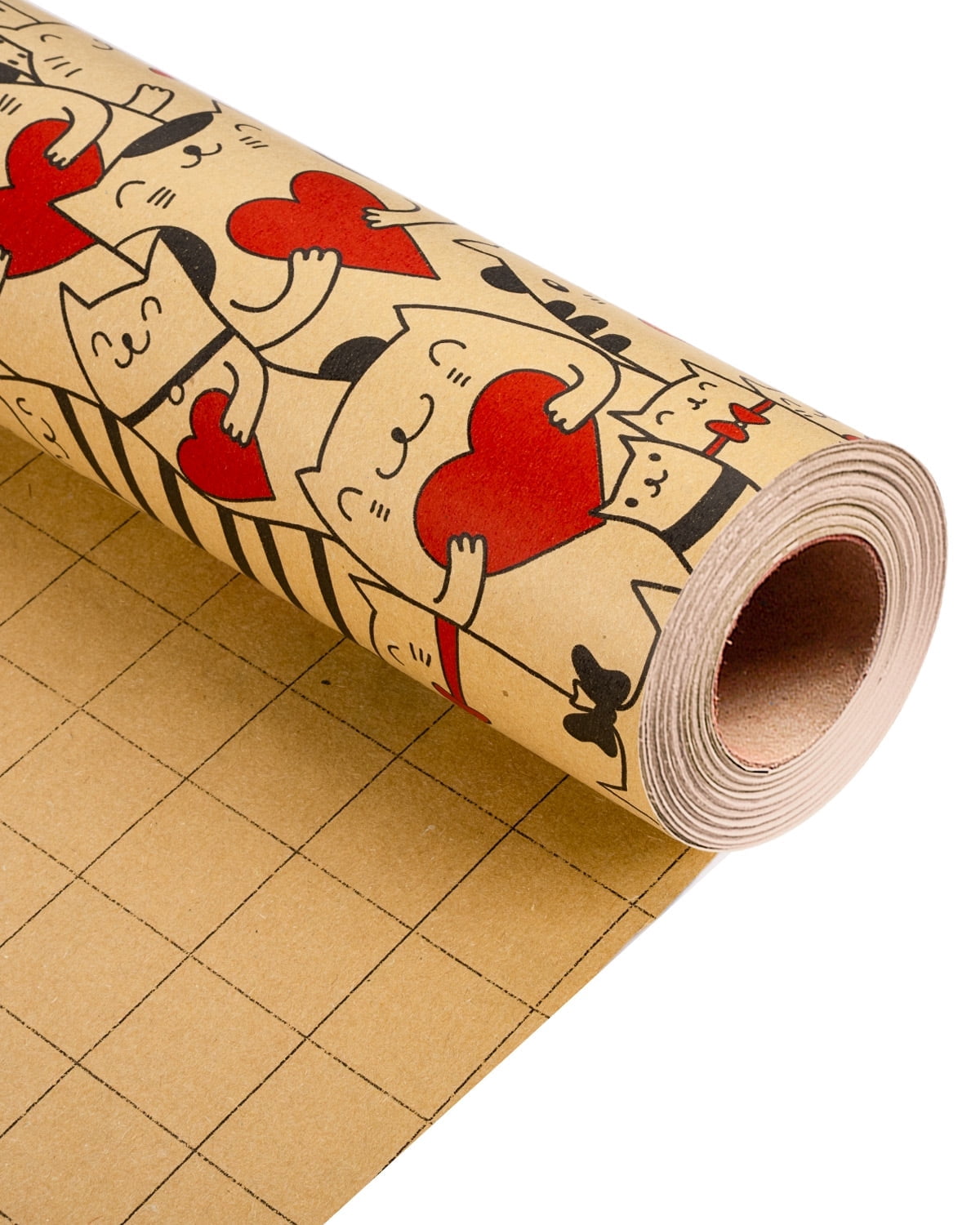 HOMERAL Cats Wrapping Paper Roll - 17 Inch X 33 Feet - Kraft Gift Wrap ...